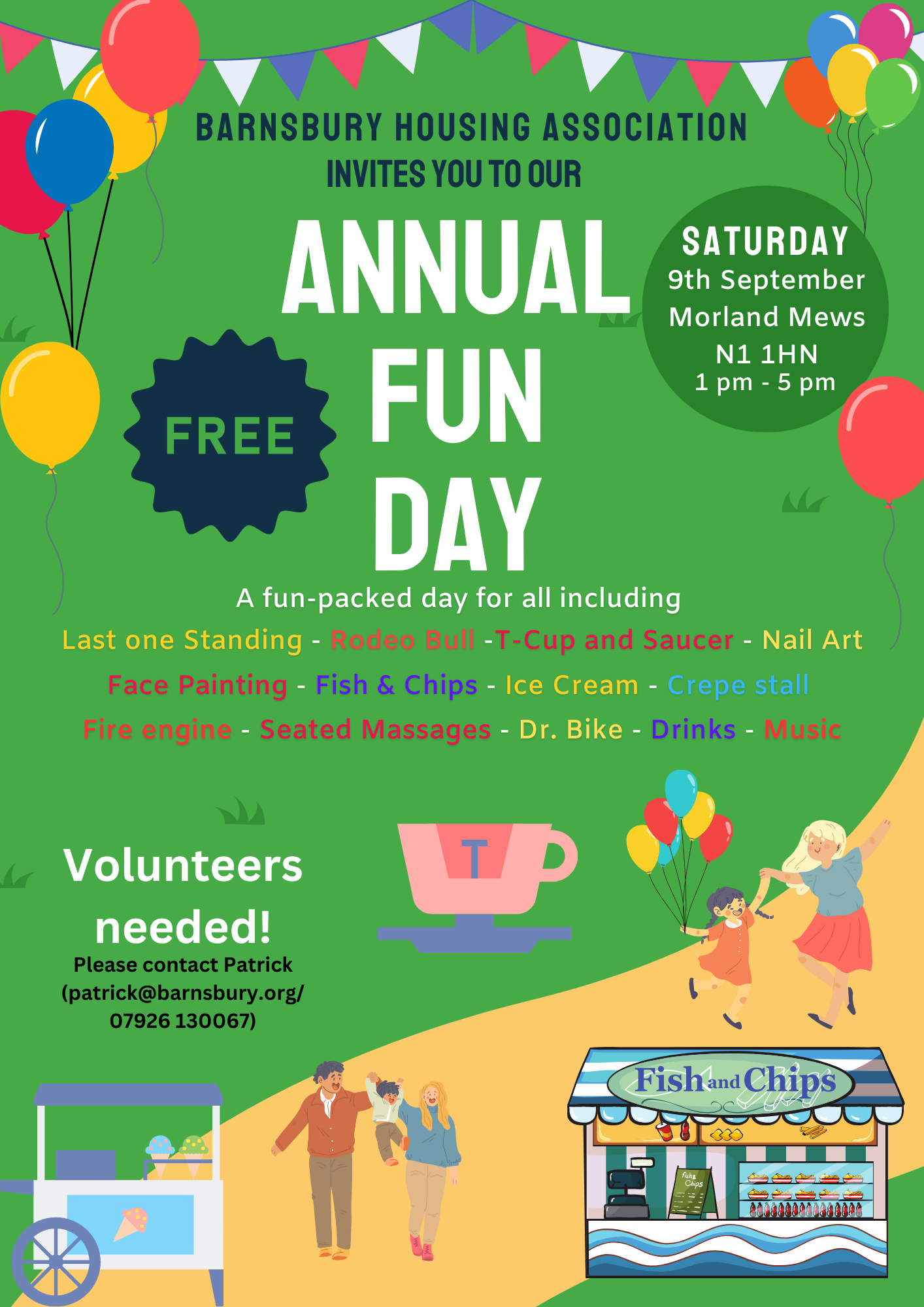 Volunteers needed for Annual Fun Day, 9th September 2023 - Barnsbury ...